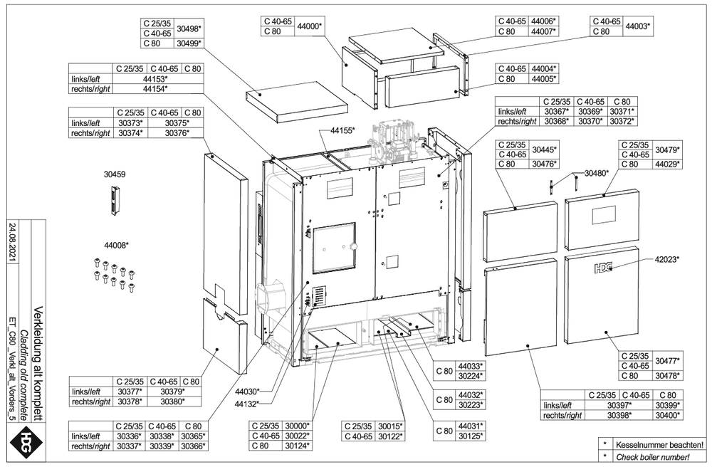 C25-95 External Covers Square Top Design Version 2 Page 1 of 2